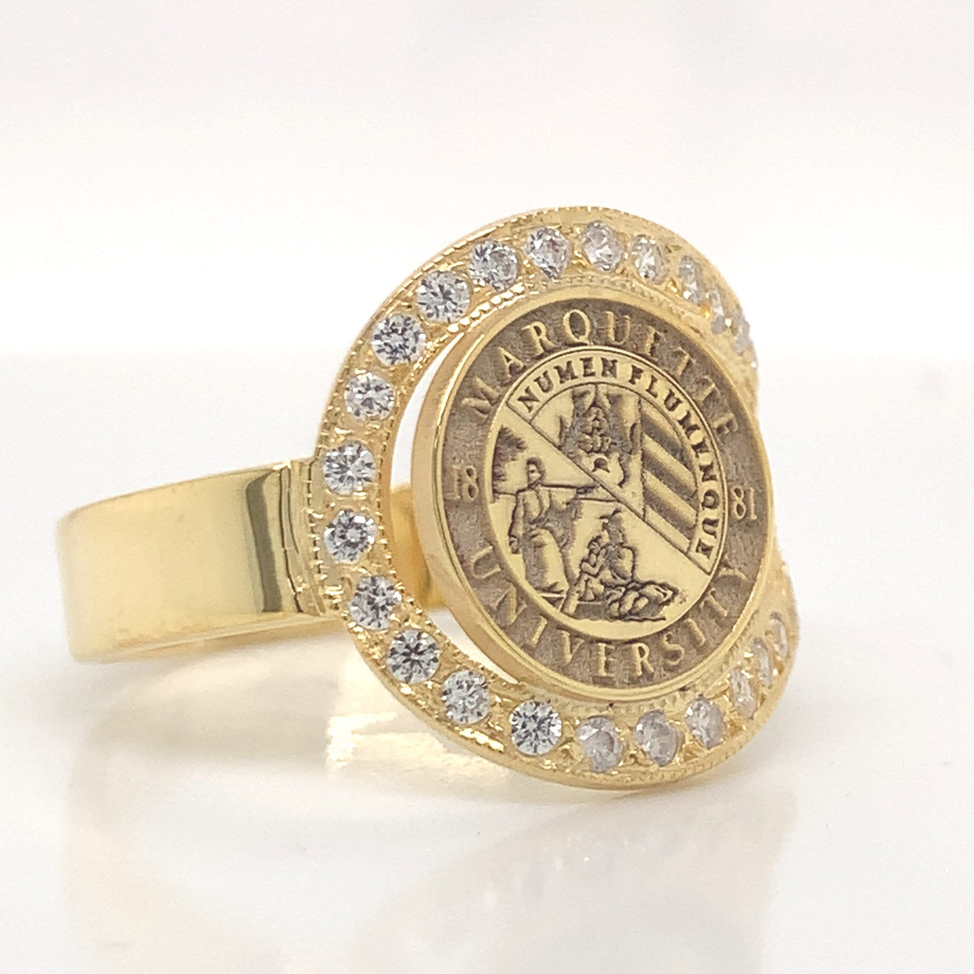 14k Gold College Ring University Ring Graduation Gift - Etsy