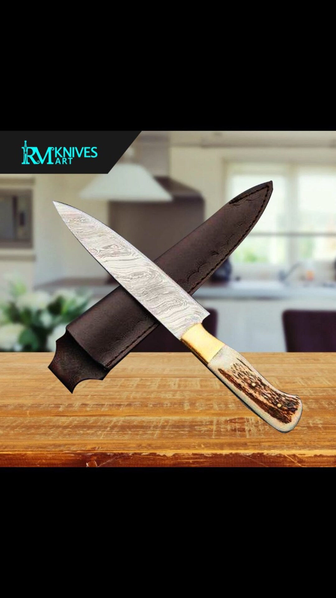 CUSTOM Made , PRO CHEF Knife, Damascus Steel Knife, French Chef Knife W ...