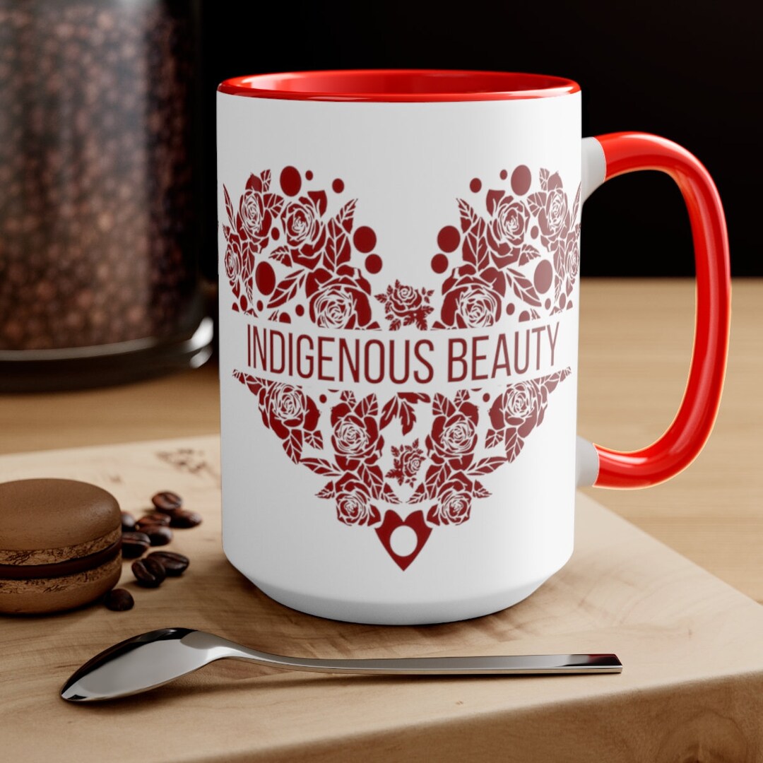 Indigenous Beauty Two-tone Coffee Mugs 15oz Flower Valentine - Etsy