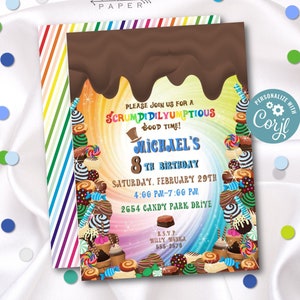 Candy Party Invitation Template | EDITABLE FILE | Instant Download ...