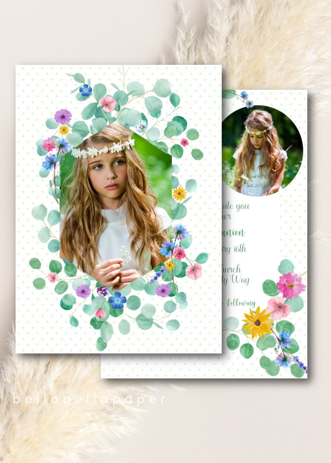 Communion ~ Confirmation ~ Birthday Invitation Editable Template ...