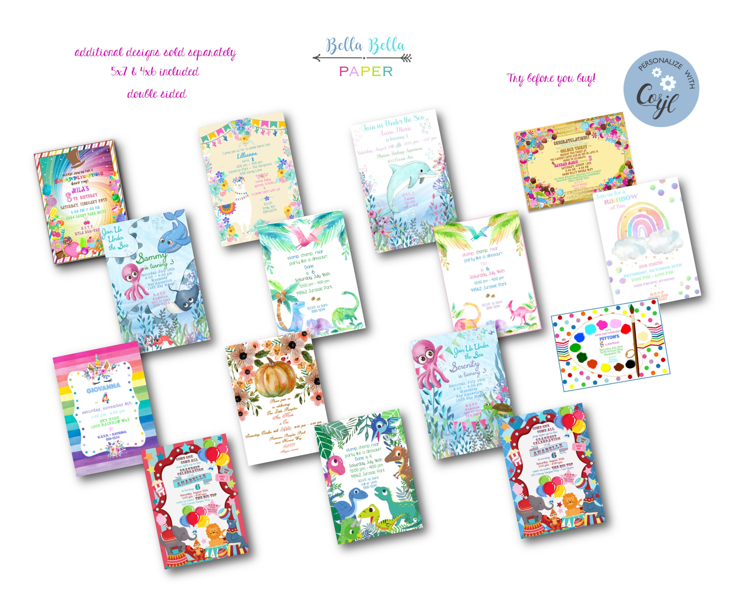 Dolphin Birthday Invitation, Under the Sea Party, Editable Template ...