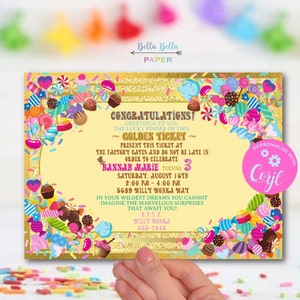 Candy Party Invitation Template | EDITABLE FILE | Instant Download ...