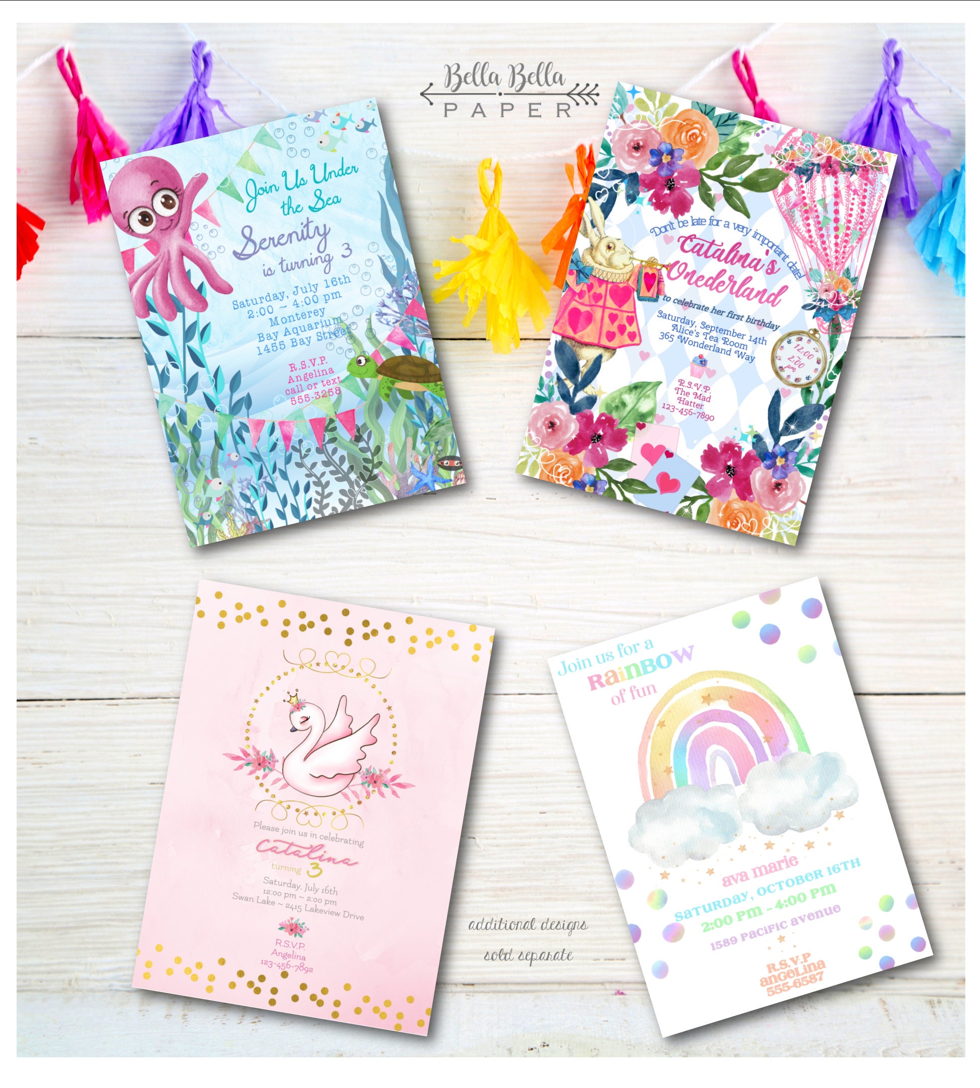 Dolphin Birthday Invitation, Under the Sea Party, Editable Template ...