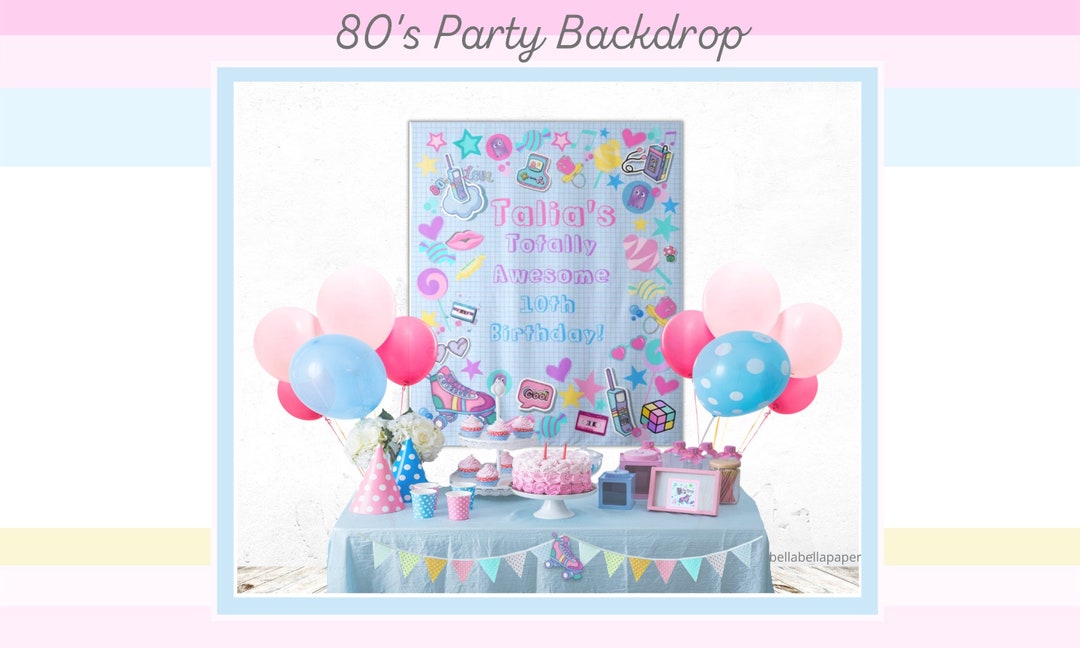 80's Backdrop, 80's Banner, 80's Birthday Party, 80's Decorations ...