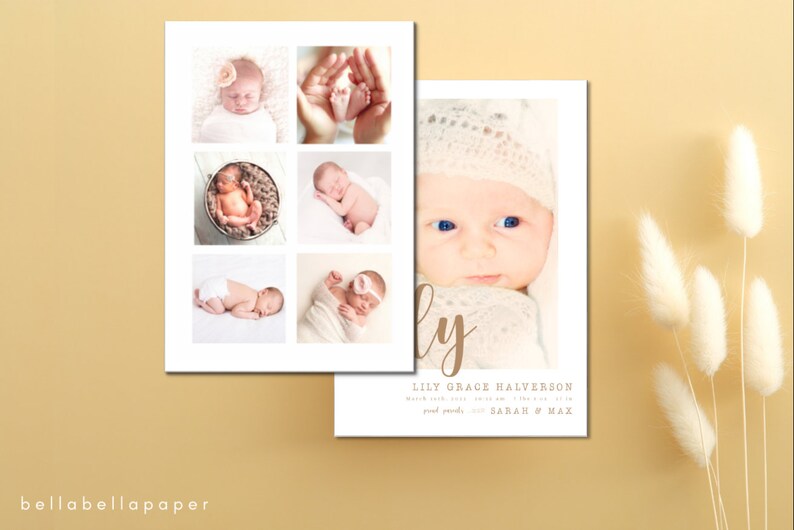 Baby Birth Announcement Editable Template, Instant Download, Edit With ...