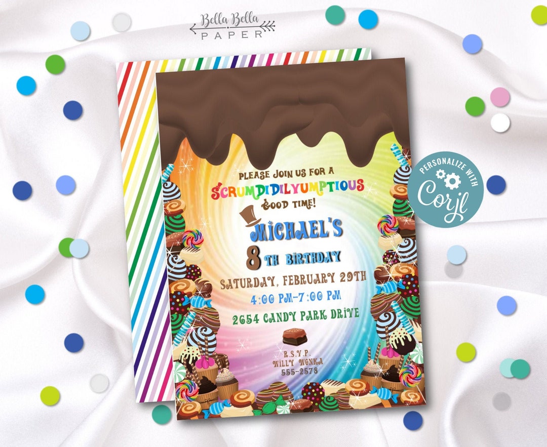 Candy Party Invitation Template | EDITABLE FILE | Instant Download ...