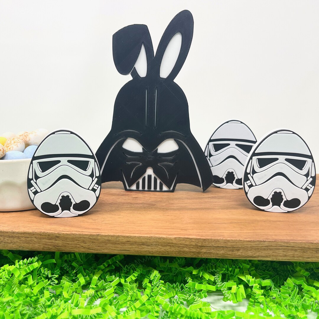 Darth Bunny and Storm Trooper Eggs 3D Printed Tray Trinkets - Etsy