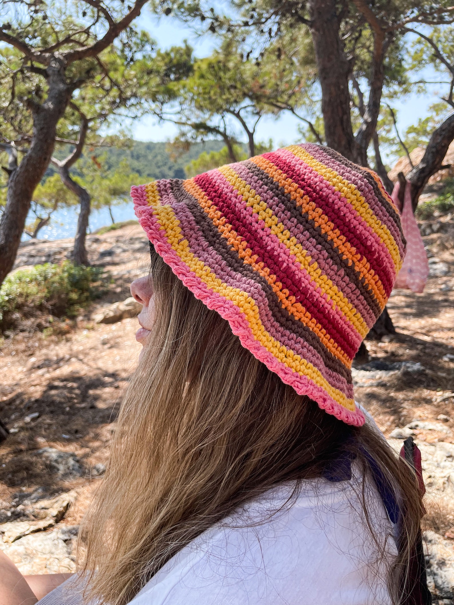 Rainbow Bucket Hat / Crochet Sun Hat / Hair Accessories / | Etsy