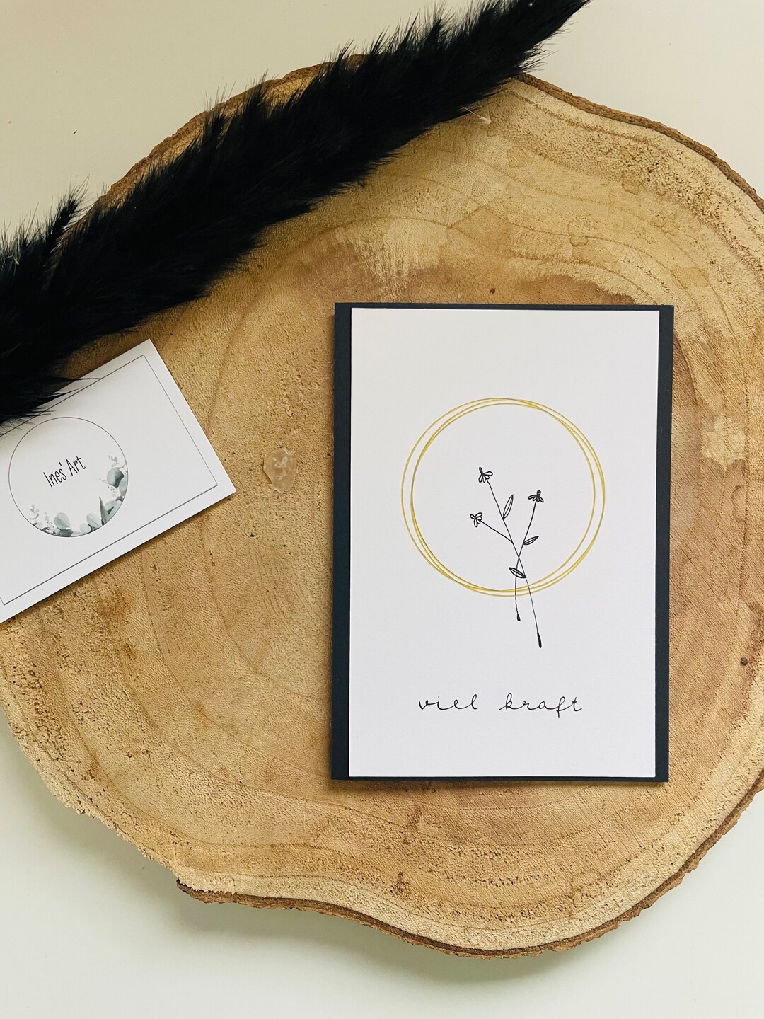 Mourning Card "flower" - Etsy
