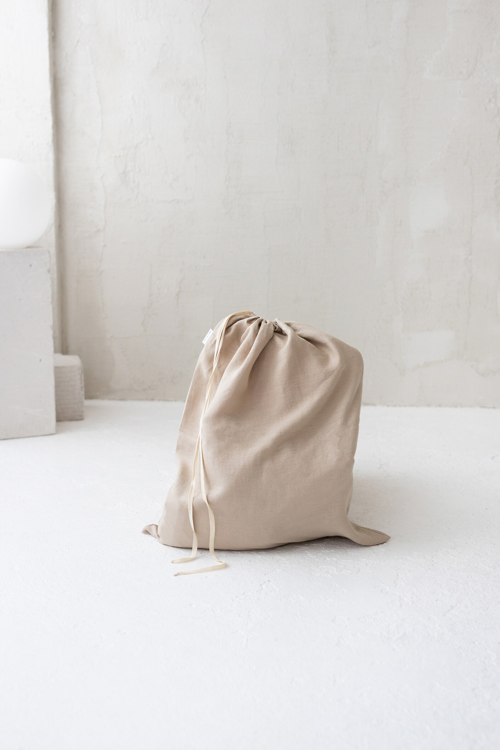 Large Linen Laundry Bag. Linen Storage Bag. Laundry Bag. Drawstring ...