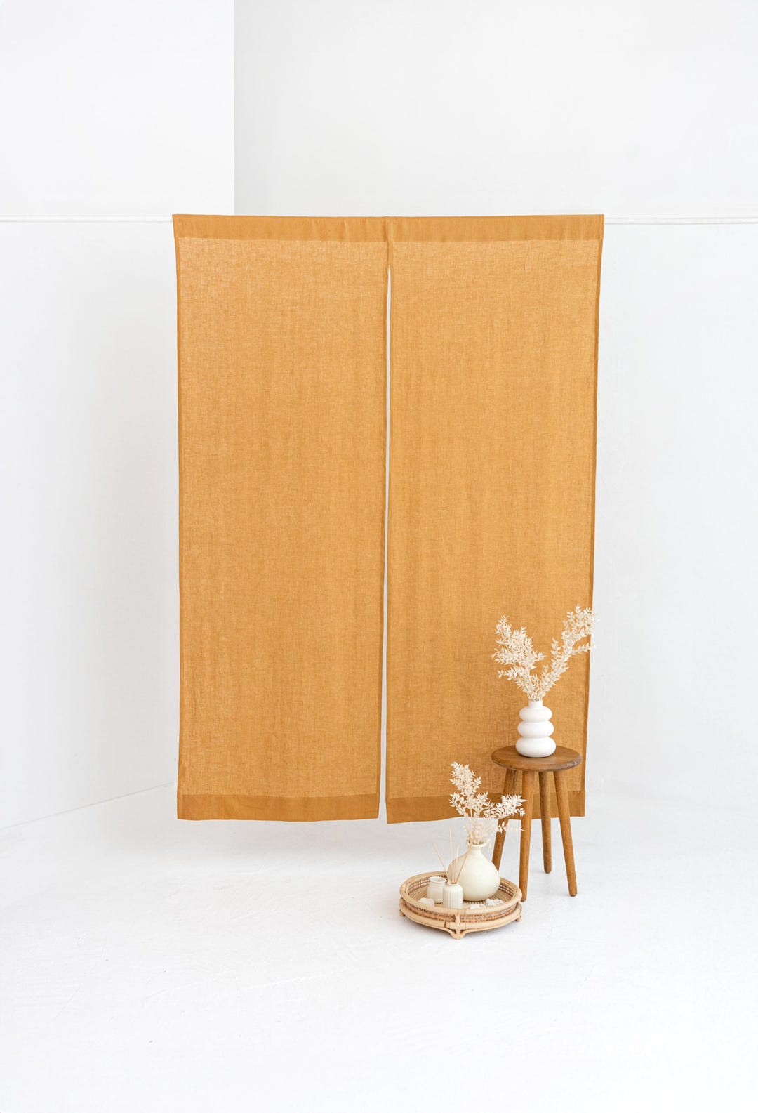 Linen Noren Curtains / Custom Curtains / Japanese Curtains / Boho Home ...