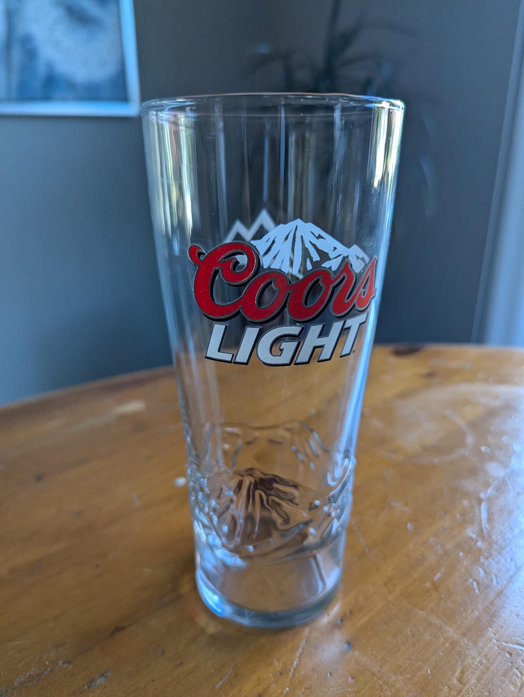 Vintage COORS LIGHT Collectible Beer Glass, Embossed Mountain ...