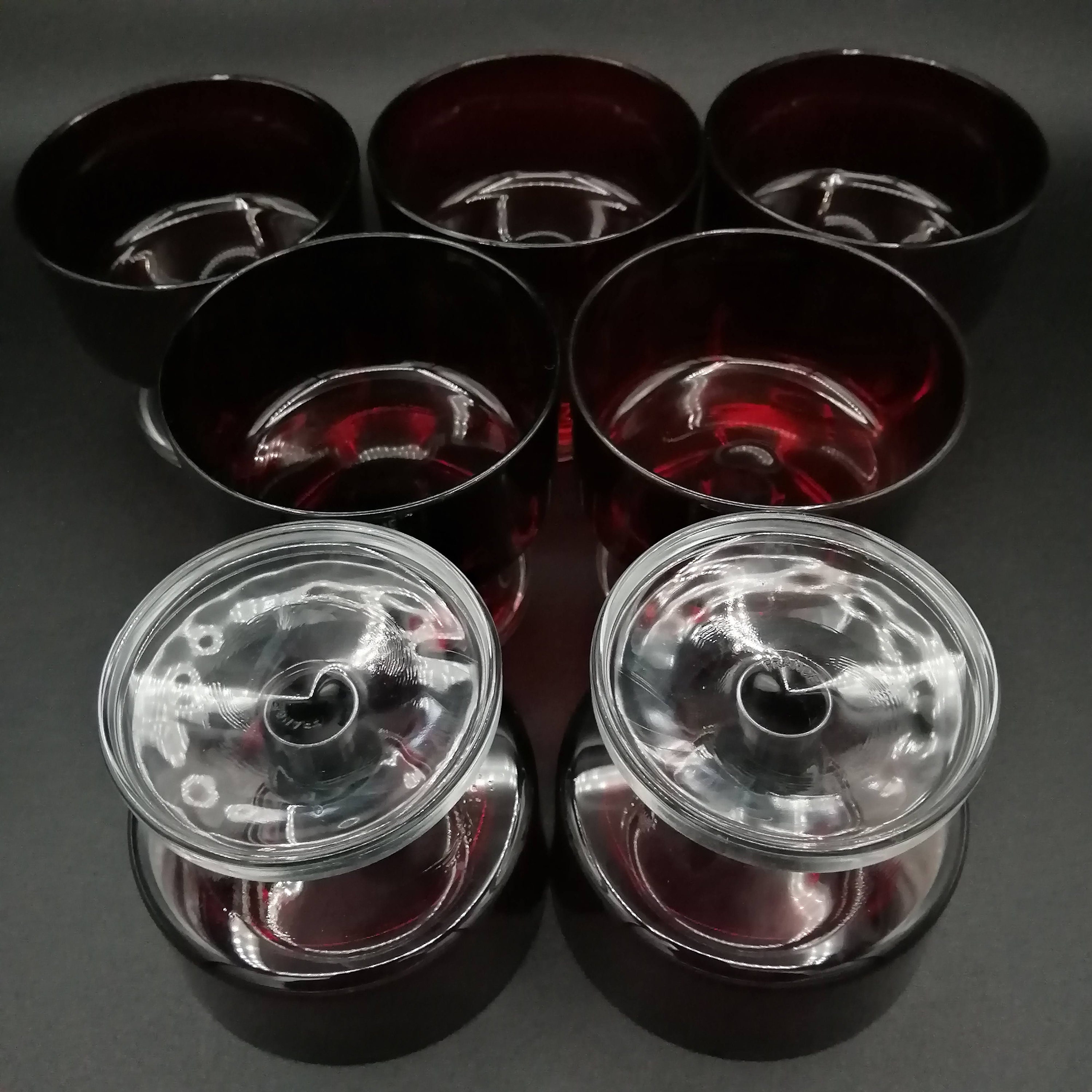 Set of 7 LUMINARC Ruby Red CAVALIER Champagne Dessert - Etsy