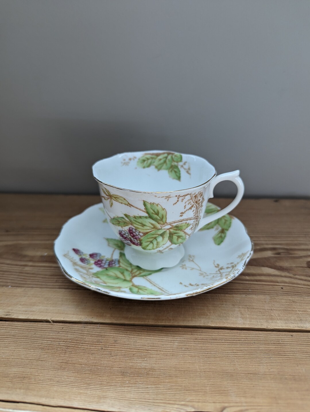 Vintage bramble Tea Cup and Saucer, Made by Royal Albert, England 1930 ...