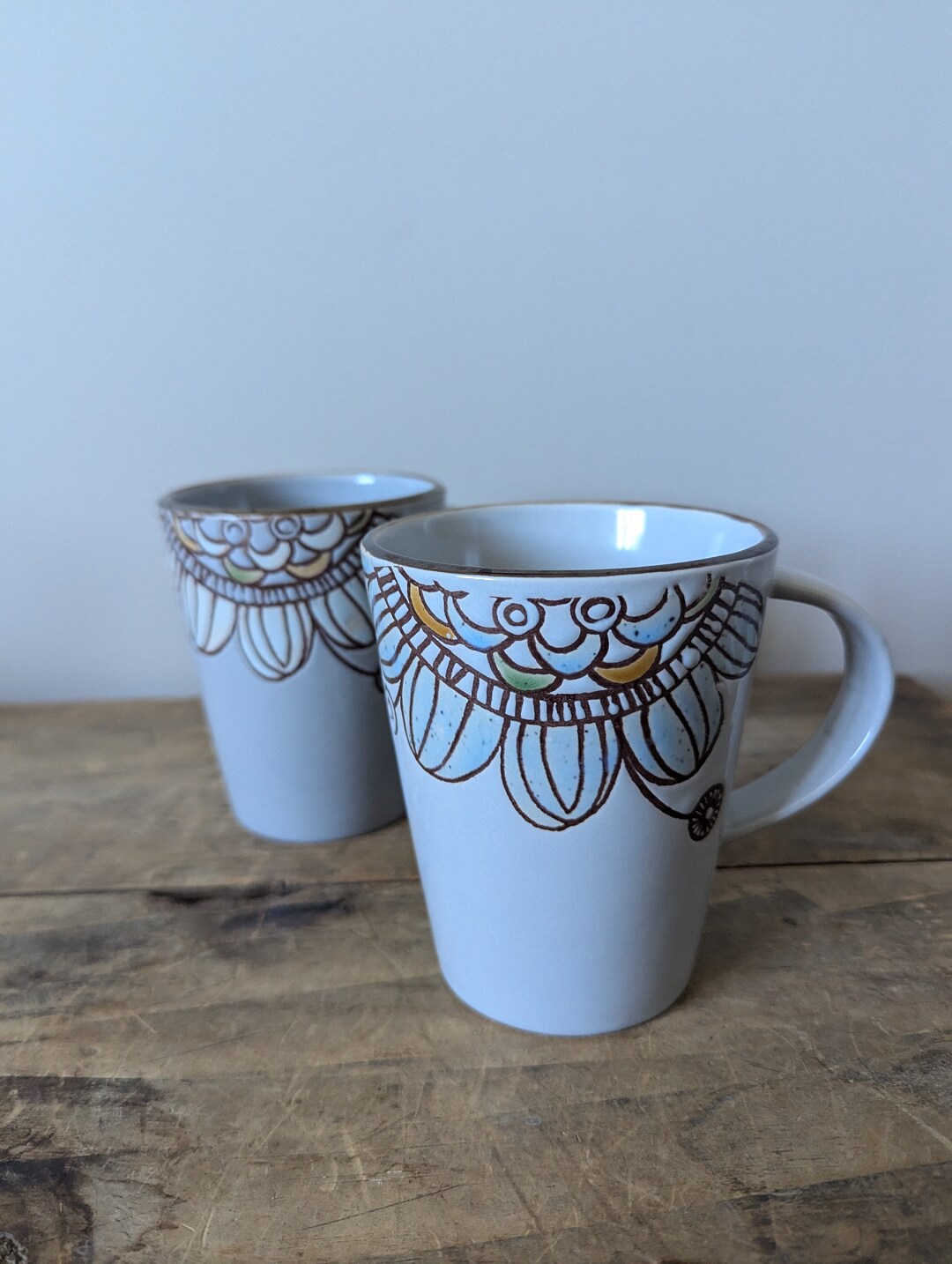 Set of Two Retro Styled Coffee MUGS, by THRESHOLD in the Vermillion ...