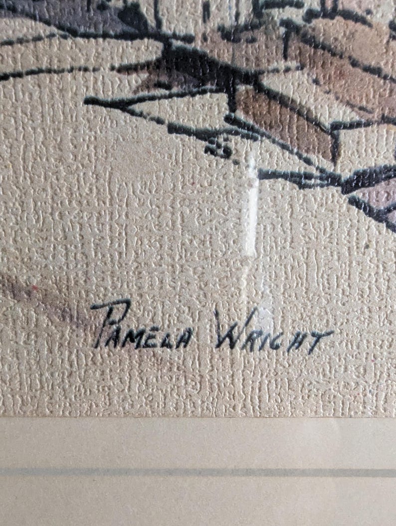 PAMELA WRIGHT Vintage Watercolor, ORIGINAL Framed Art by Canadian/caribbean Artist 1960's - Etsy