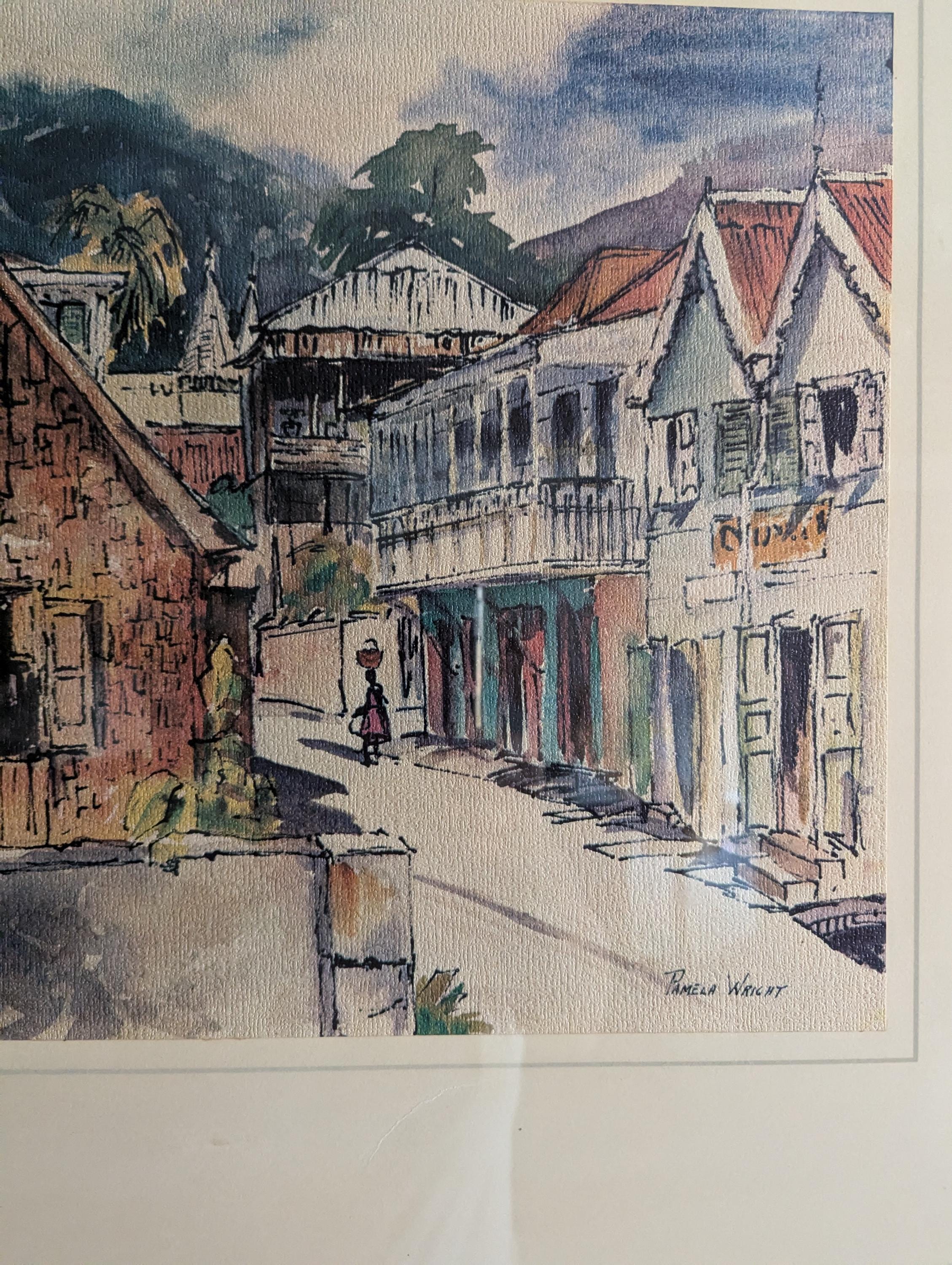 PAMELA WRIGHT Vintage Watercolor, ORIGINAL Framed Art by Canadian/caribbean Artist 1960's - Etsy