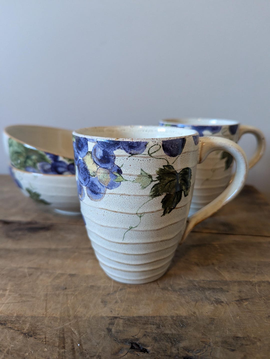 STUDIO 222 Grapevine Dishes, MUG and BOWL Set - Etsy