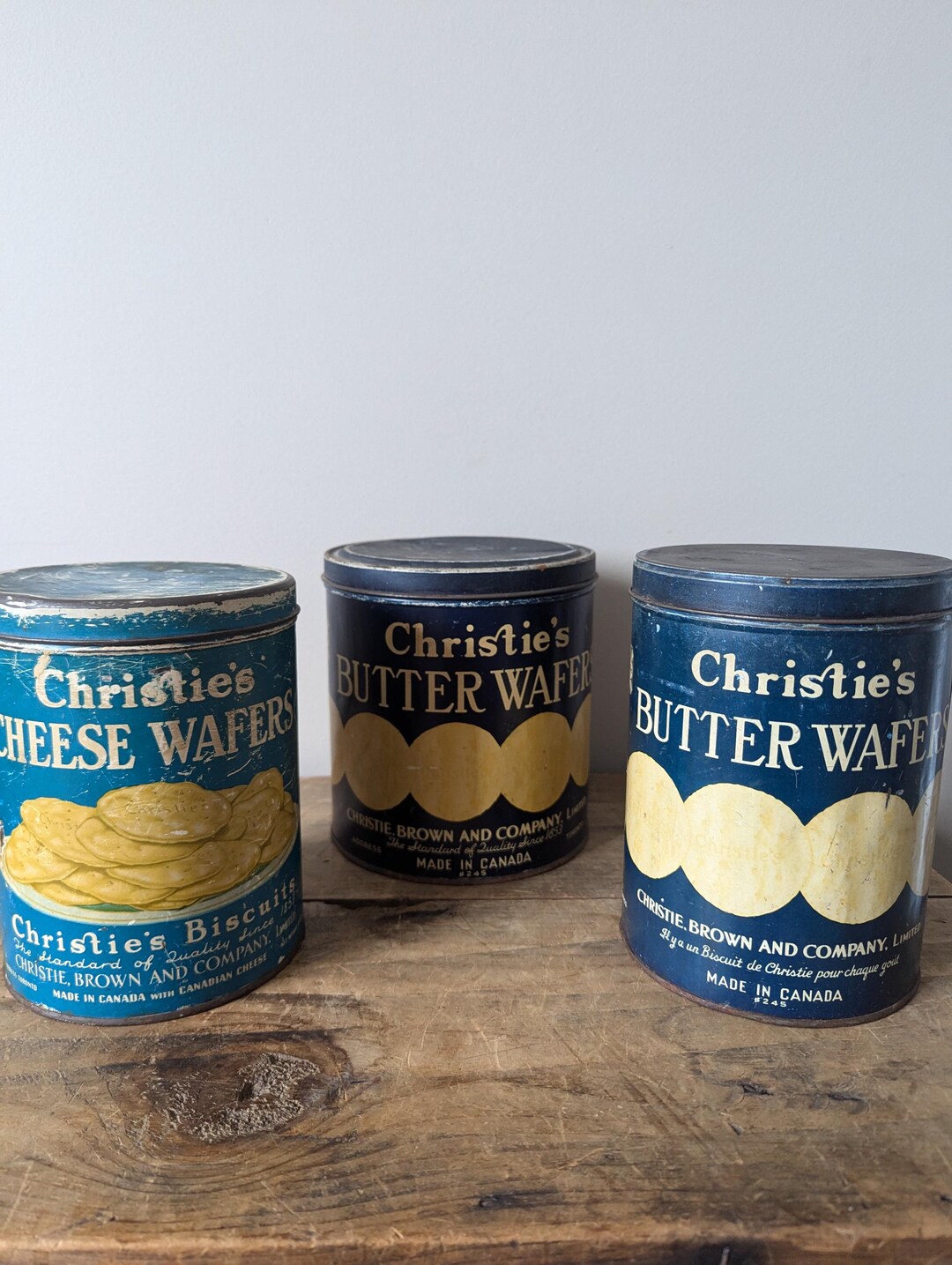RARE Christie's WAFER Tins, 1930s Collectible Biscuit Tin for Farmhouse ...