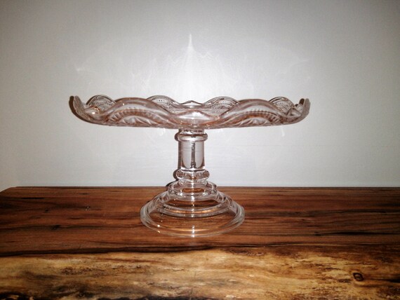 ANTIQUE Bryce Walker EAPG Pedestal Cake Stand C.1880 Special - Etsy