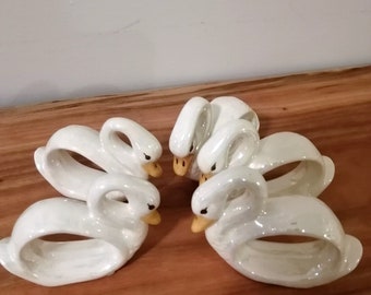 Swan Napkin Rings - Etsy