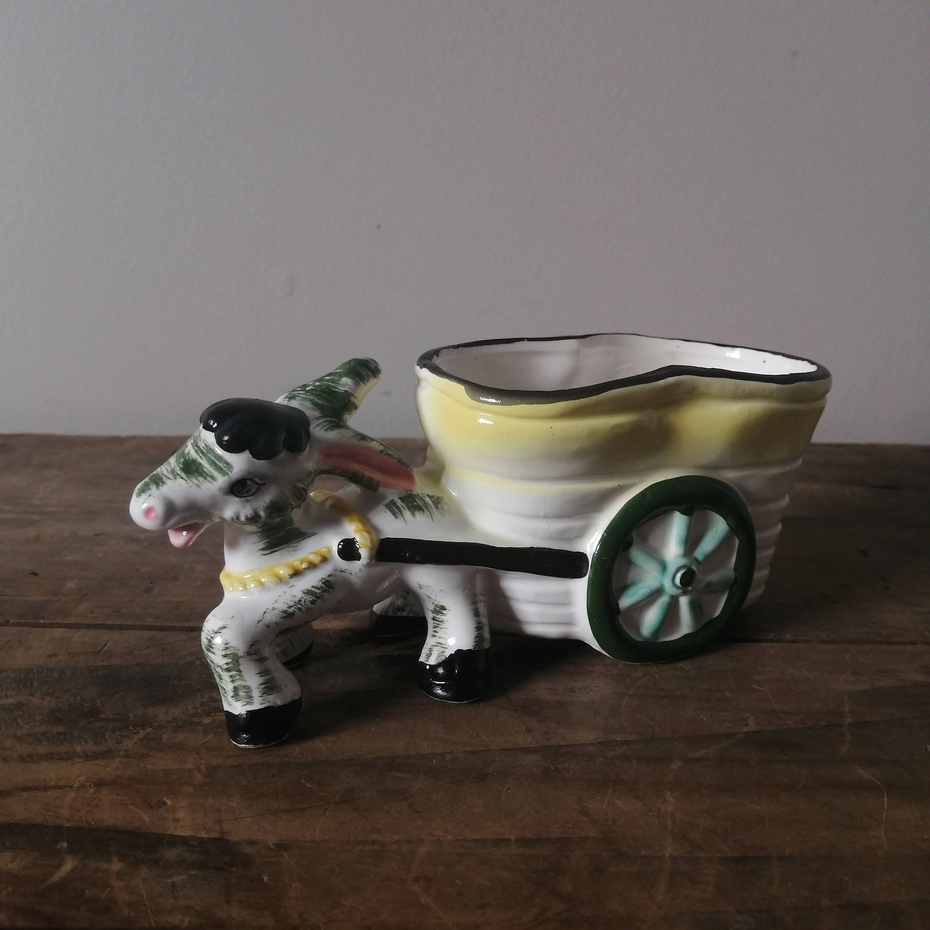 Vintage DONKEY Cart PLANTER Mid-century Made in Japan - Etsy