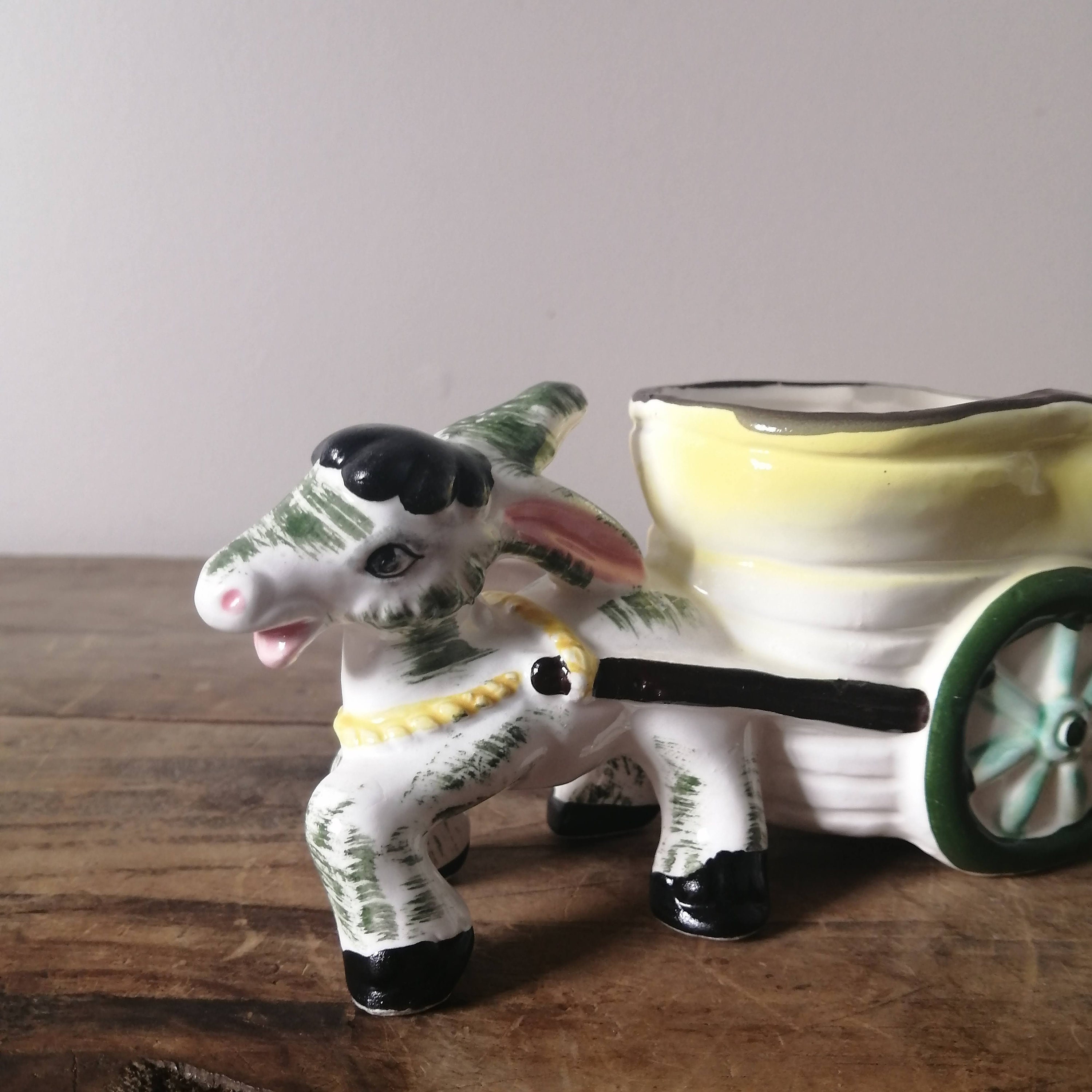 Vintage DONKEY Cart PLANTER Mid-century Made in Japan - Etsy
