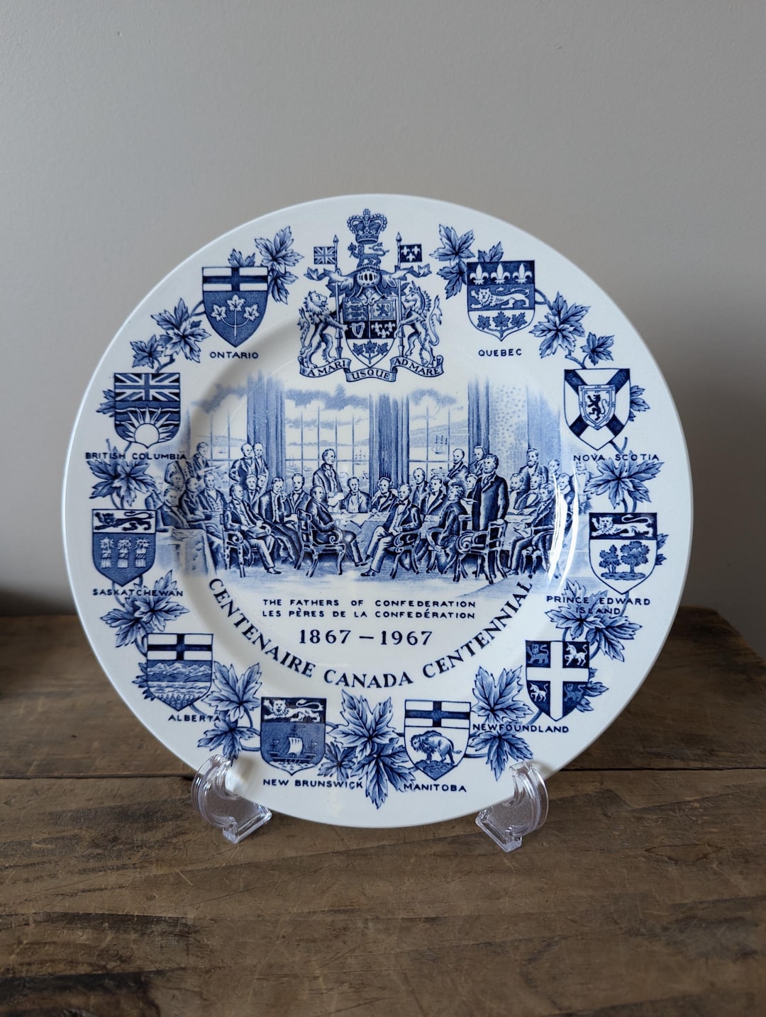Canadian CENTENNIAL Collectors Plate, the Fathers of Confederation ...