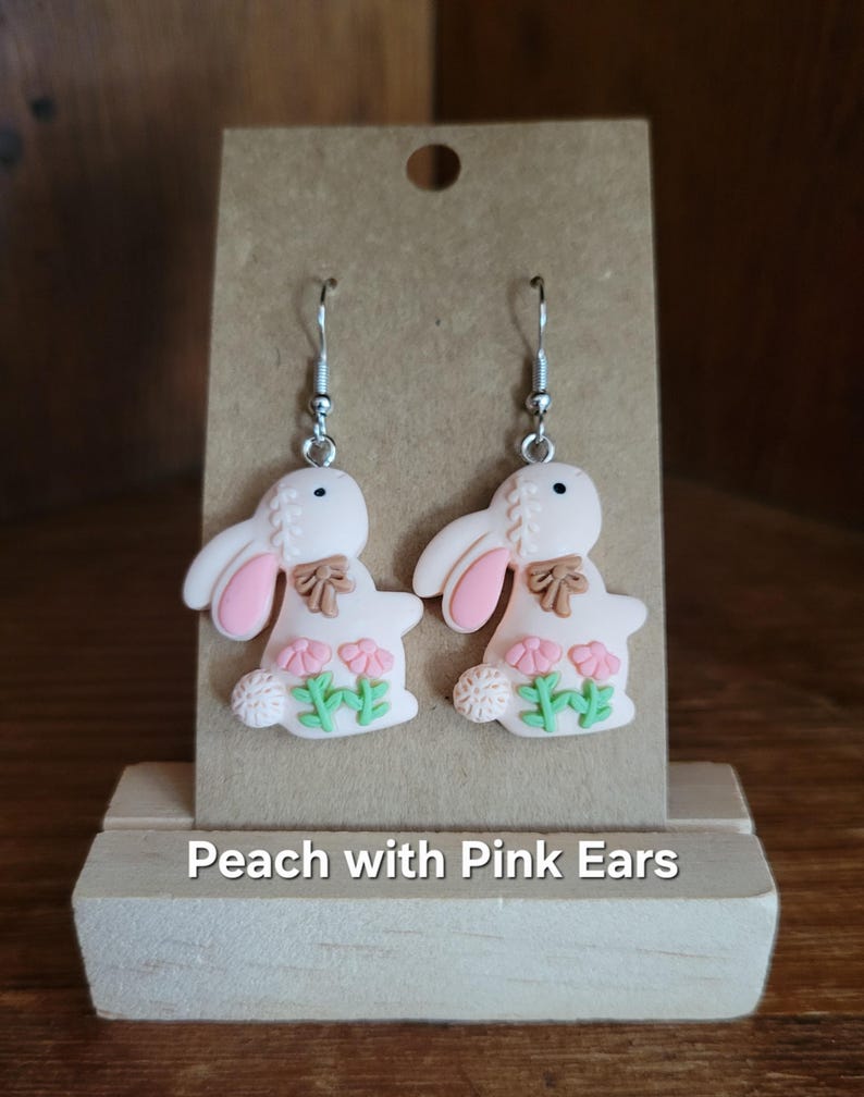Easter Bunny Earrings - Etsy