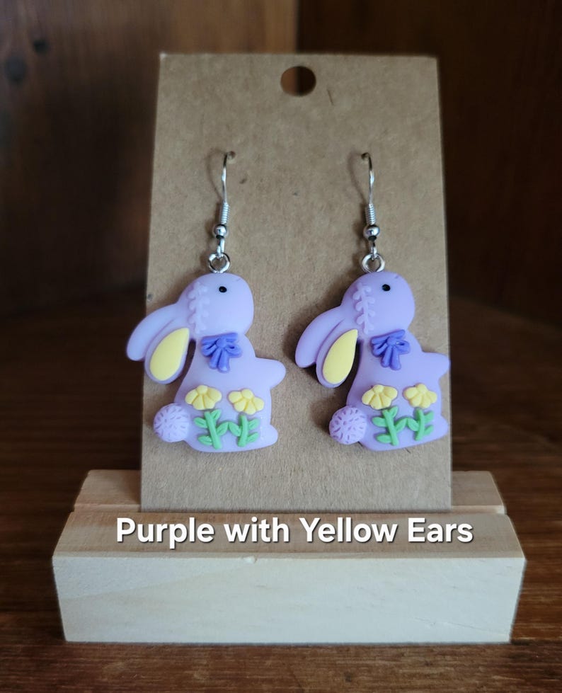 Easter Bunny Earrings - Etsy