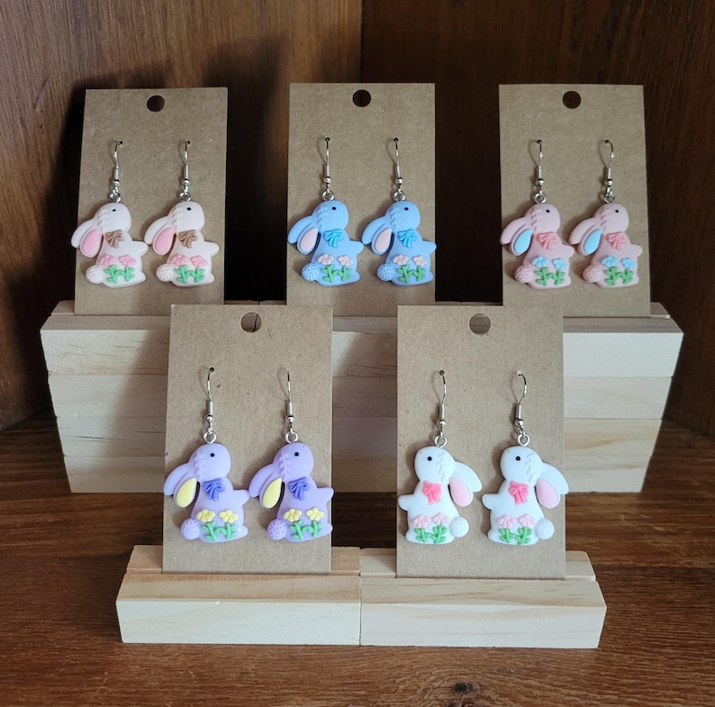 Easter Bunny Earrings - Etsy