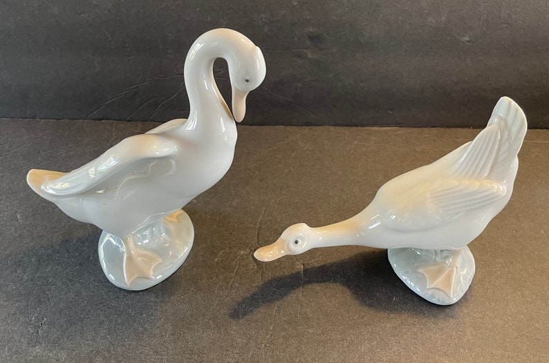 Não by Lladro Geese Porcelain Figurines Spain - Etsy