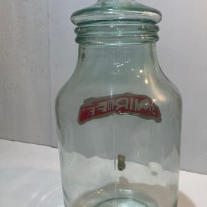 Vintage Smirnoff Vodka Infusion Decanter Dispenser Jar Green Glass ...