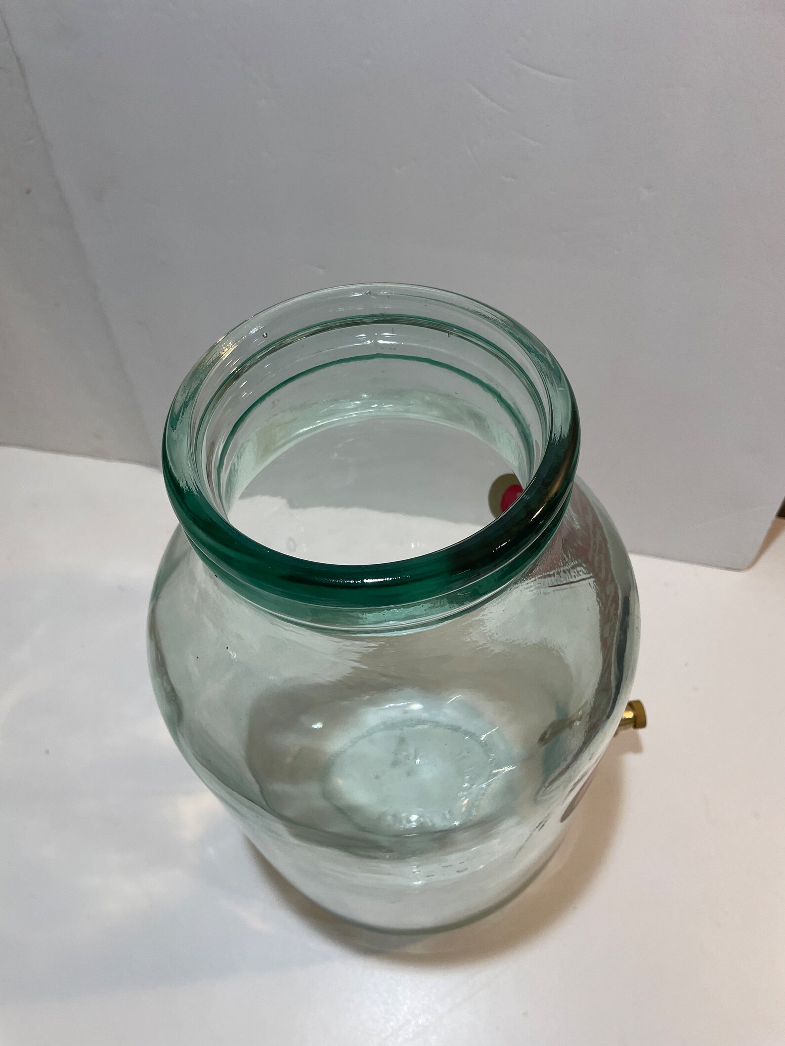 Vintage Smirnoff Vodka Infusion Decanter Dispenser Jar Green Glass ...