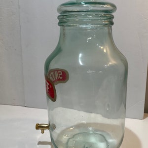 Vintage Smirnoff Vodka Infusion Decanter Dispenser Jar Green Glass ...