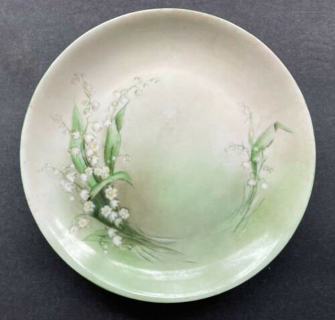 Antique Plate Hand Painted - Lily of the Valley Bavaria Germany - Etsy
