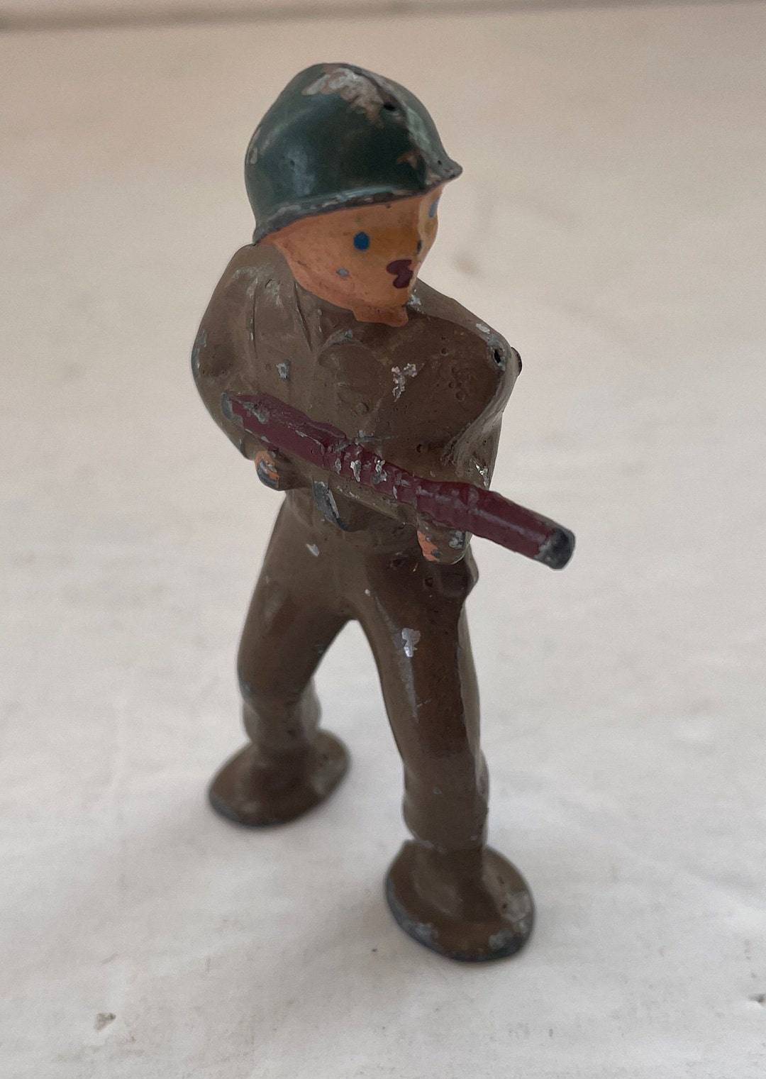 Vtg Barclay Manoil Lead Toy Soldier Soldier Machine Gunner - Etsy