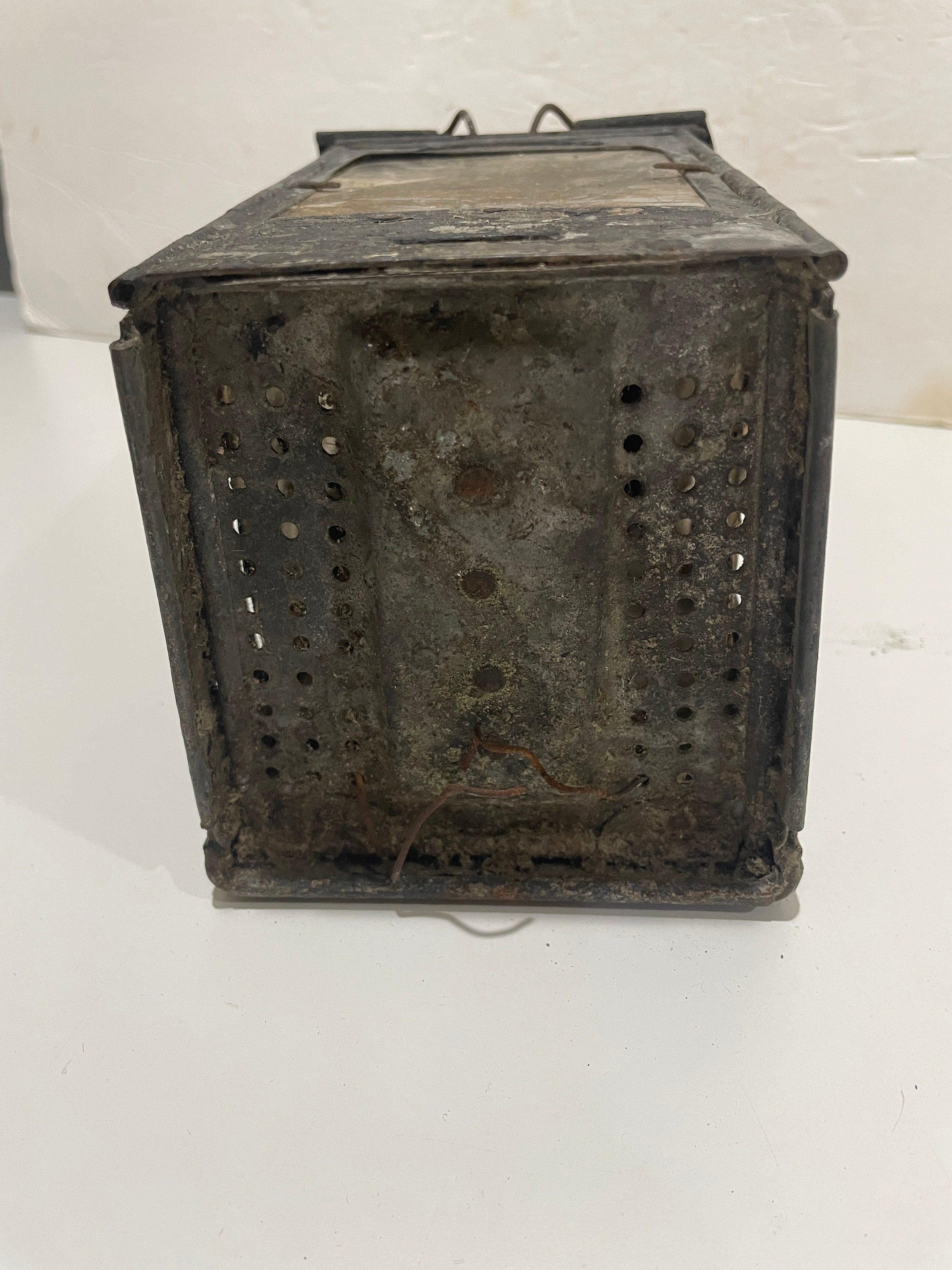 Antique WWI Lantern Folding Trench Military Lamp Original Mica ...