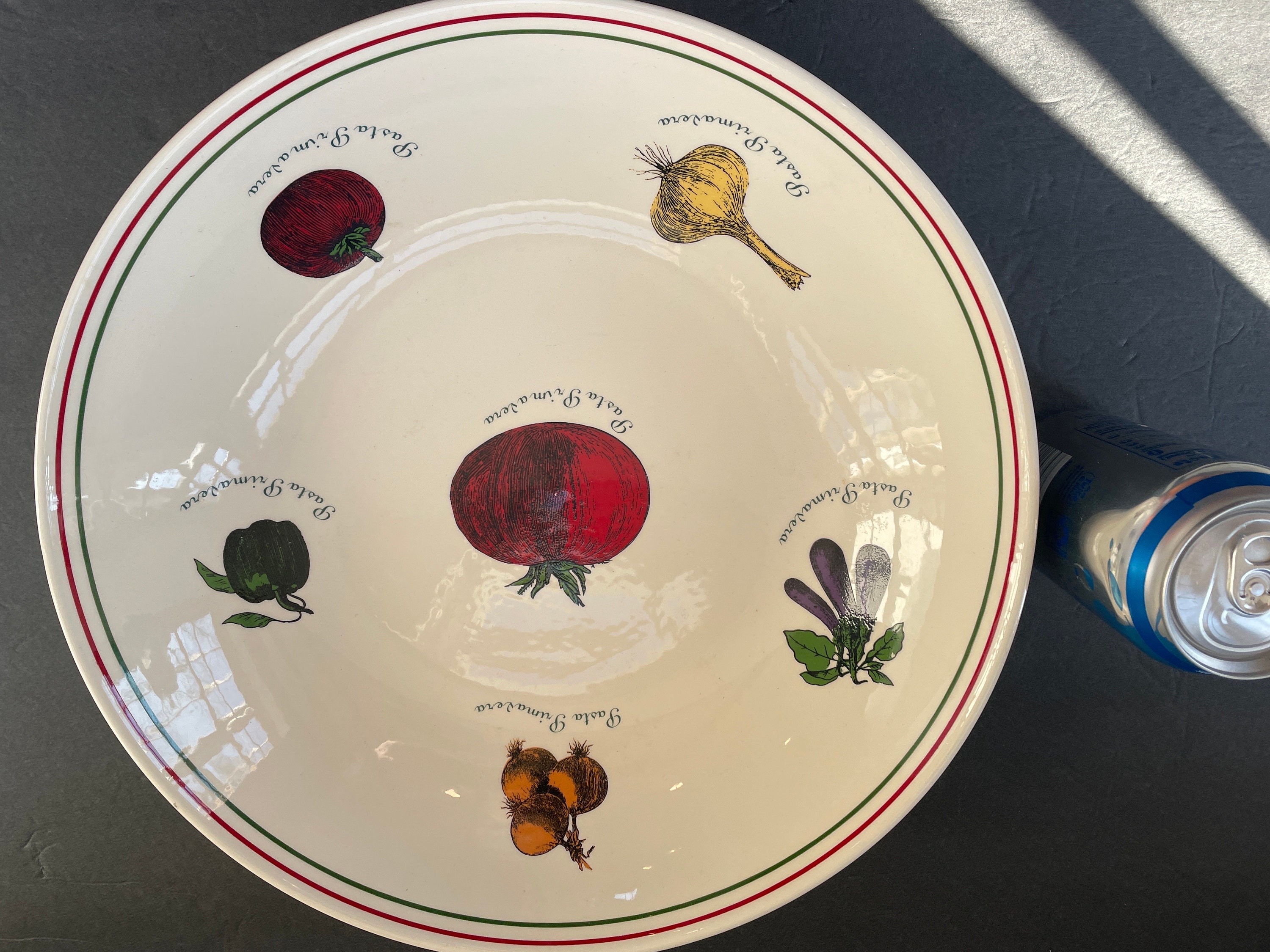 Vtg Large Pasta Bowl 13 Ceramic Made in Portugal Certified ...