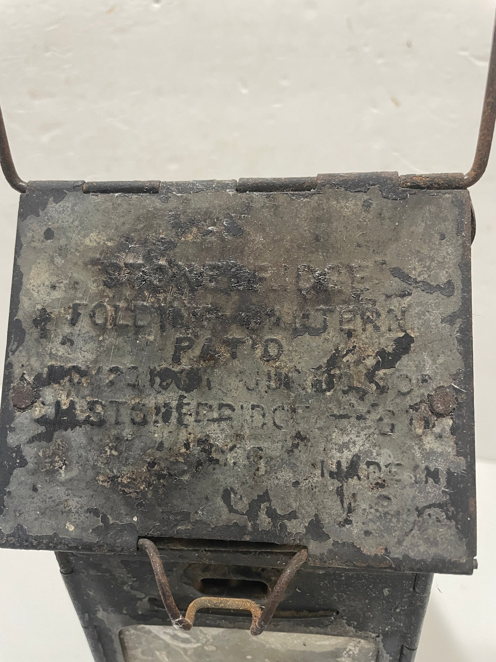 Antique WWI Lantern Folding Trench Military Lamp Original Mica ...