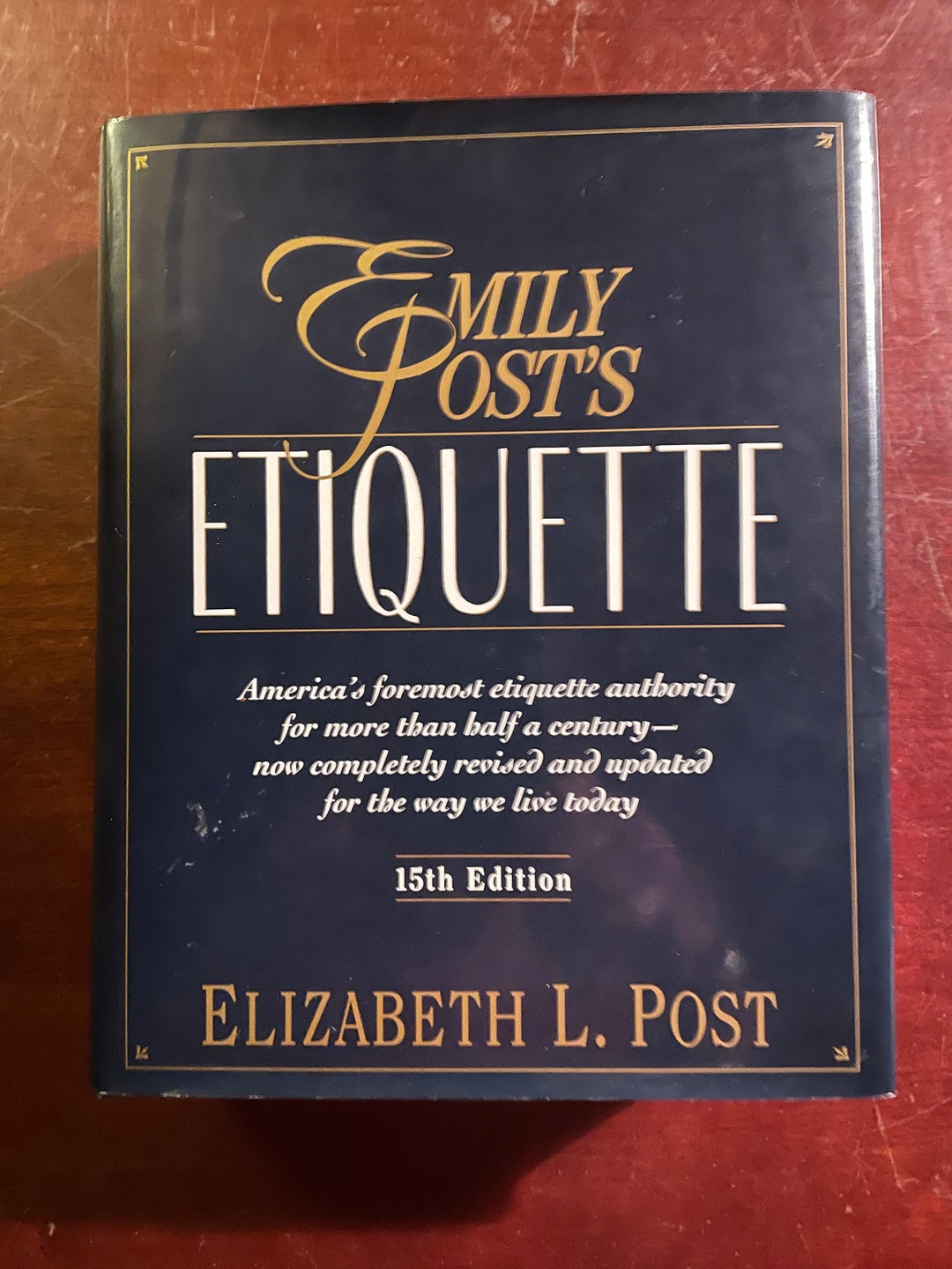 Emily Post's Etiquette Vtg 1992 Elizabeth Post Hardcover With Dust ...