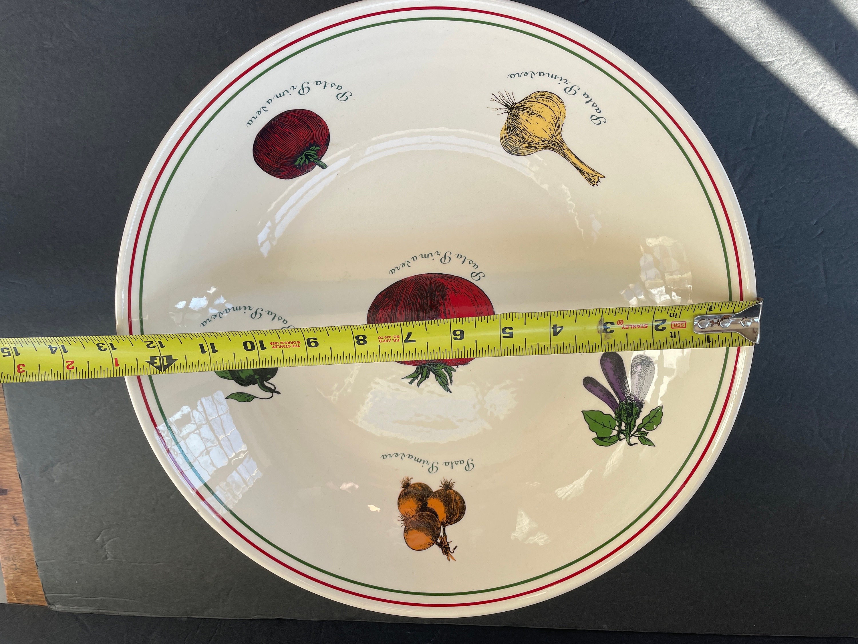 Vtg Large Pasta Bowl 13 Ceramic Made in Portugal Certified ...