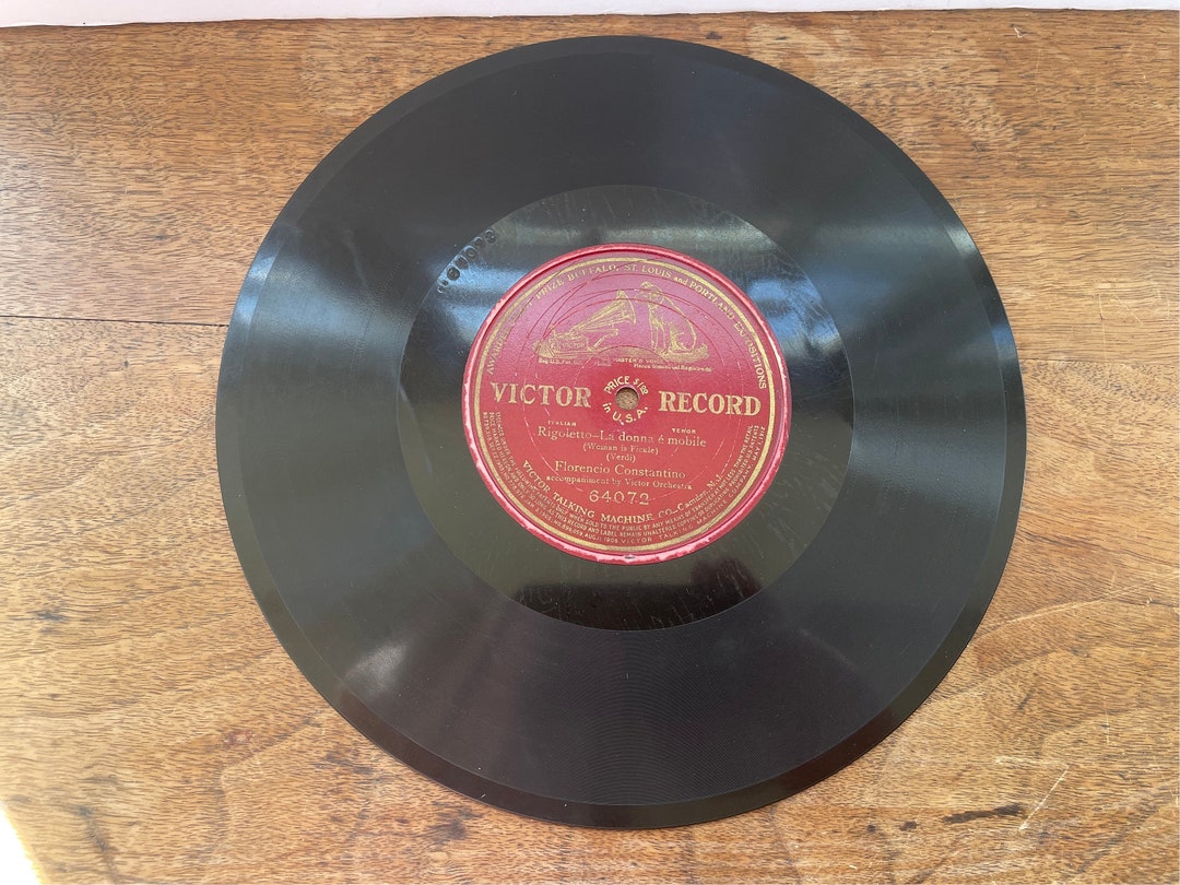 Vintage 78 Rpm Victor Record by Florencio Constantino La Donna E Mobile ...