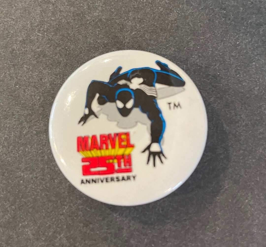 Spider Man 1986 Pin Back Button Marvel Comics 25th Anniversary - Etsy