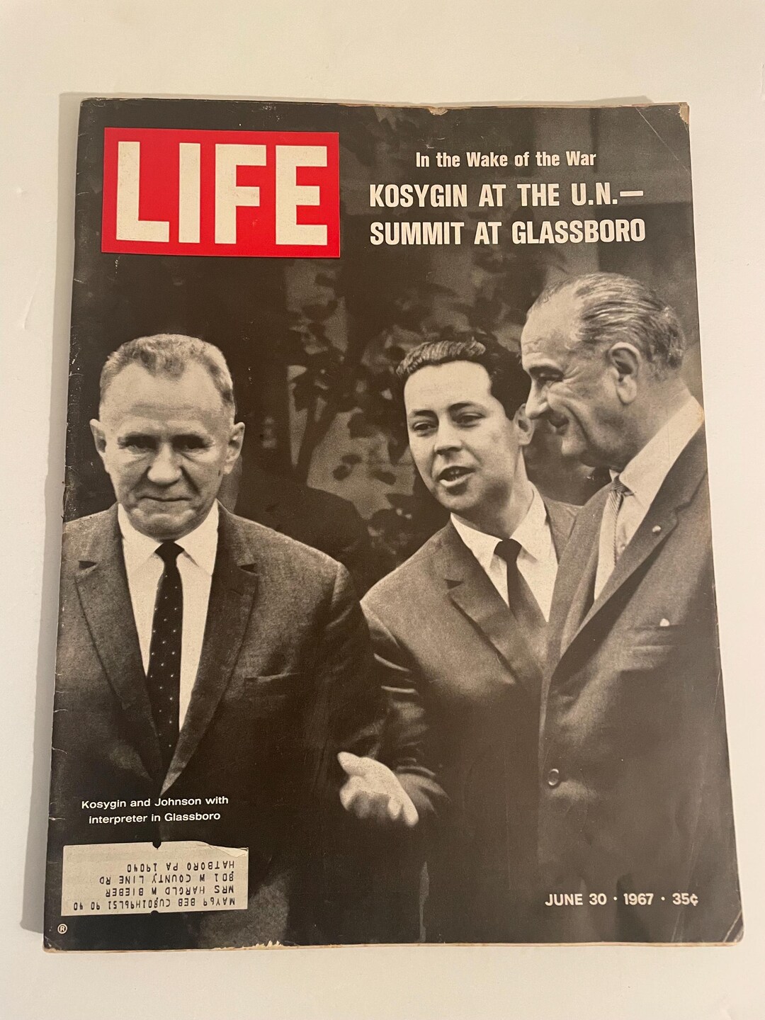 Life Magazine June 30 1967 Kosygin at the U.N. Summit at Glassboro ...