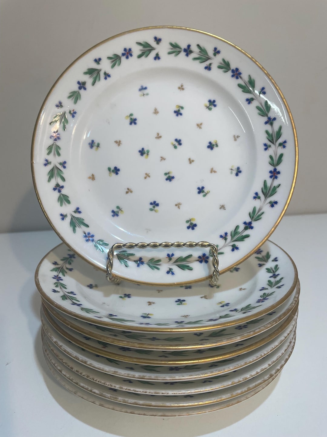 Antique 18th Century French Louis XVI Porcelain Plates 7" Spring ...