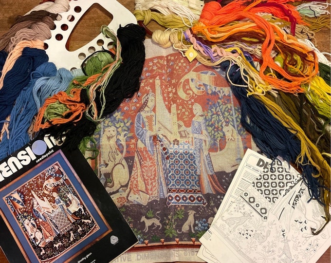 Cluny Tapestry Medieval Needlepoint Kit Persian Yarns Timothy Glenn ...