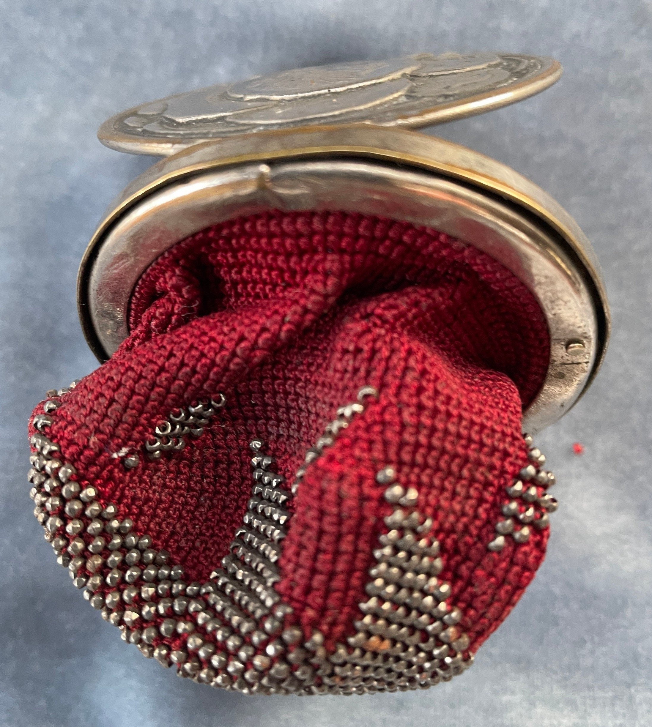 Antique Victorian Tam O' Shanter Coin Purse Silver Greek Coin Crocheted ...