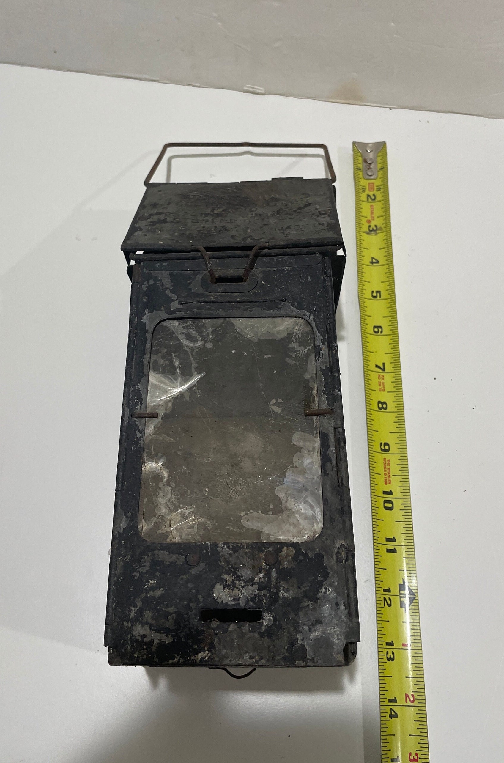 Antique WWI Lantern Folding Trench Military Lamp Original Mica ...